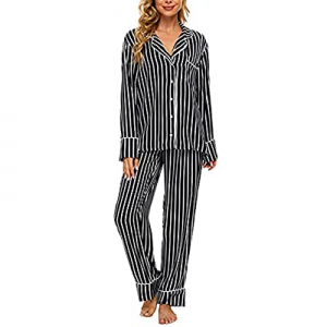 33.0% off AGO FTYxTRA Womens Soft Pajamas Set - Stripe Pjs Long Sleeve ...