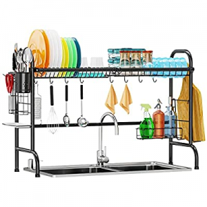 Over The Sink Dish Drying Rack now 40.0% off , GSlife Stainless Steel ...