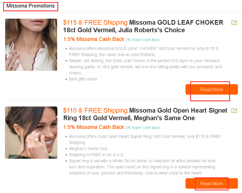 An Ultimate Guide to Missoma 2% Cashback and Limits - Extrabux