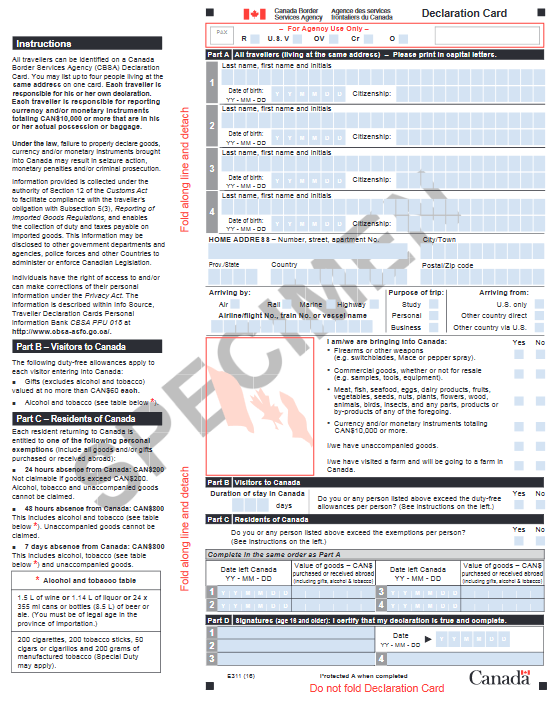2025最全加拿大入境攻略（最新规定和隔离政策+入境流程+所需文件+入境卡填写样本及中英文对照+过海关英文问答） - Extrabux