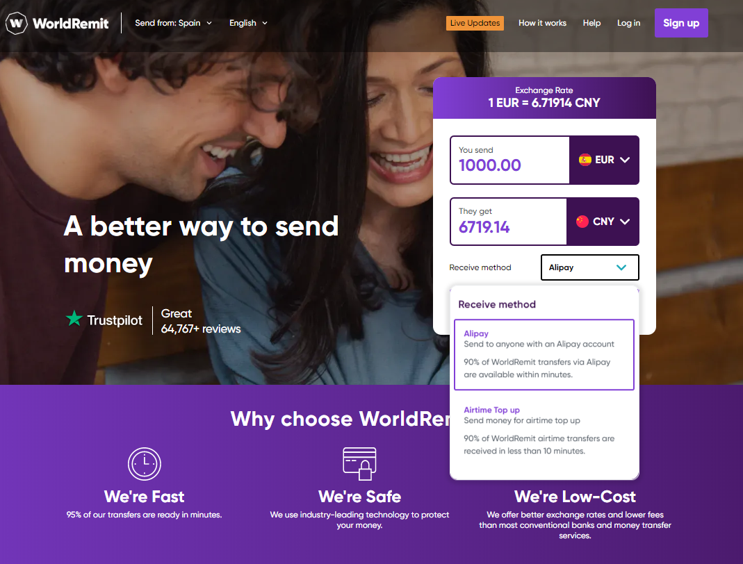 2025年11种从西班牙汇款/转账到中国的方式汇总（流程+到账时间+手续费+额度与限制+$40返利优惠） - Extrabux