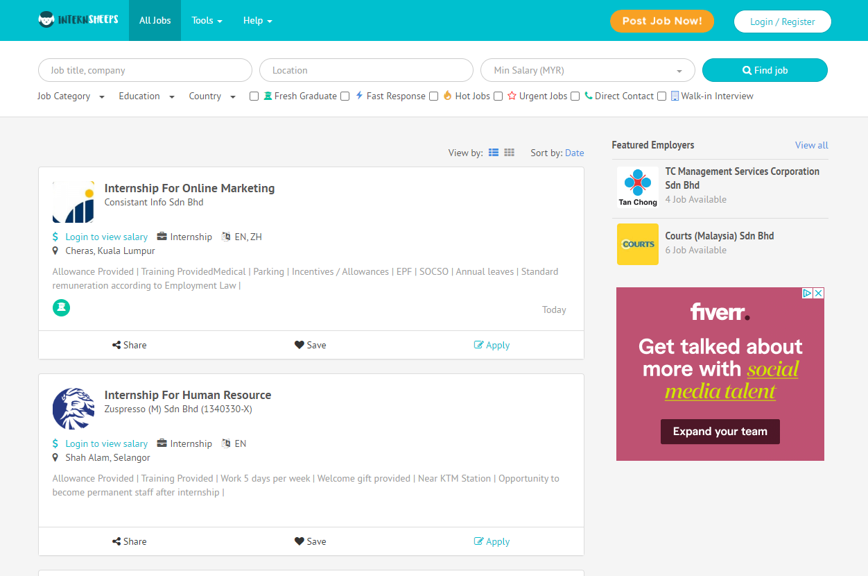 2025马来西亚正规求职招聘网站推荐 - 留学生找实习、全职工作必备！ - Extrabux