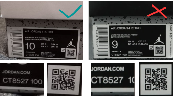 Air Jordan 4 Retro White Oreo Real vs. Fake Guide 2025: How Can I Tell ...