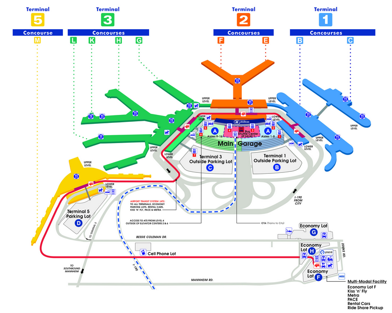 2025芝加哥奥黑尔机场转机过夜攻略（最新规定+转机流程+休息室/酒店/餐厅/免税店+地图+防疫政策+常见问题） - Extrabux