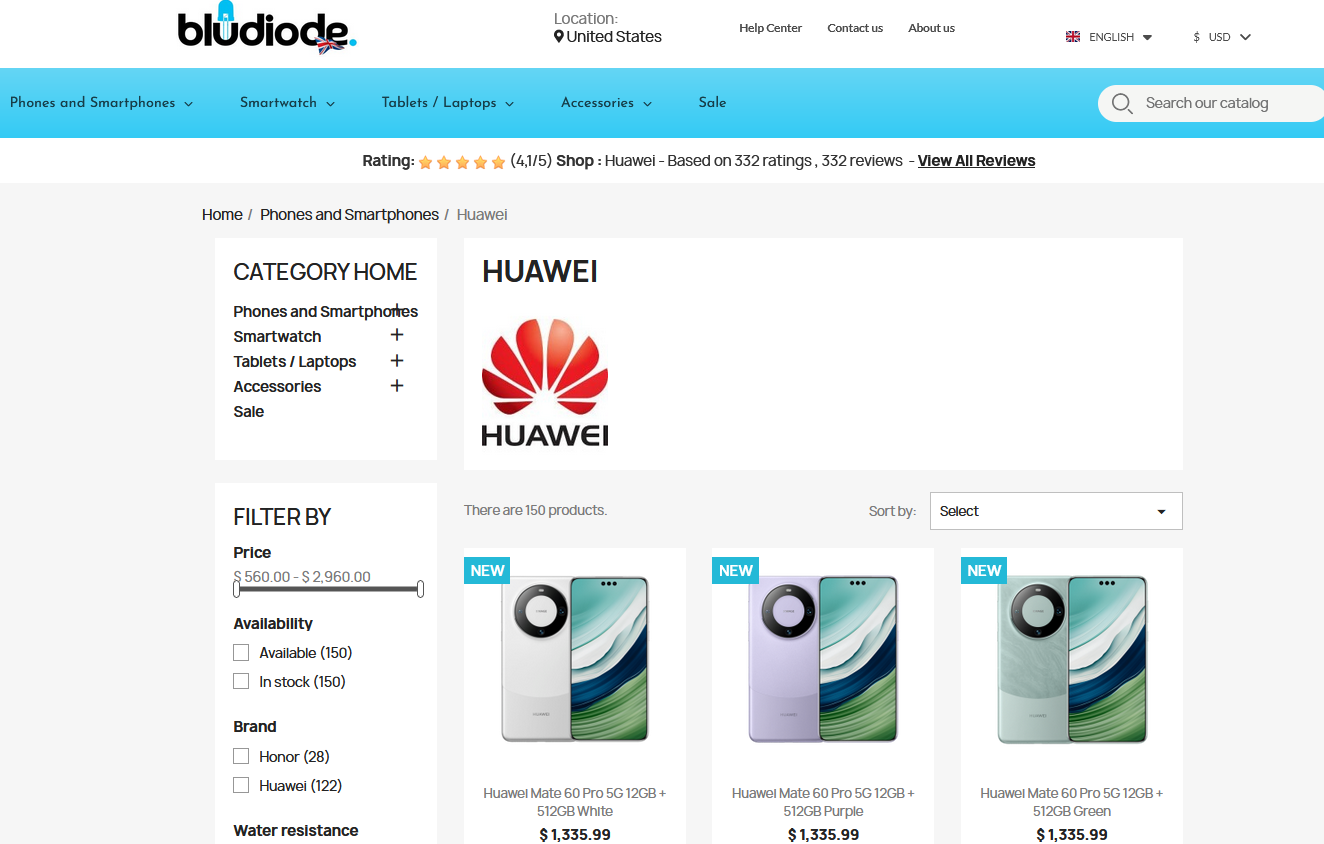 2025国外购买华为Mate 60 Pro手机的网站推荐（价格+13.5%返利） - Extrabux