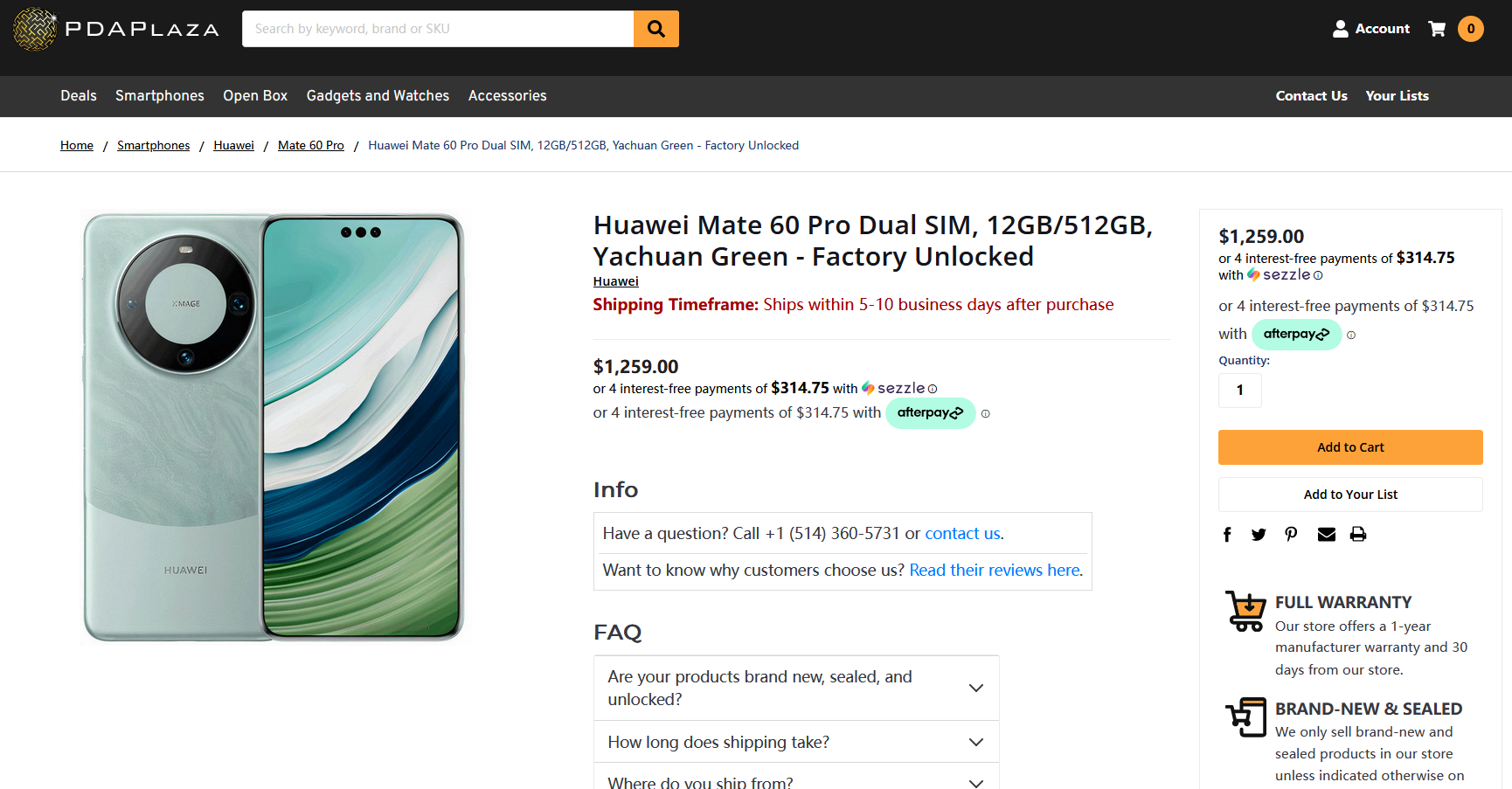 2025国外购买华为Mate 60 Pro手机的网站推荐（价格+13.5%返利） - Extrabux