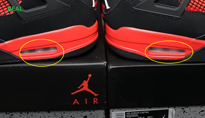 Air Jordan 4 Red Thunder Real vs. Fake Guide 2025: How Can I Tell If It ...