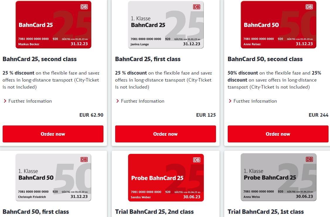 2024德铁打折卡DB BahnCard 25/50/100购买指南（卡种类及权益+价格+购买教程+自动续费/取消+常见问题） - Extrabux