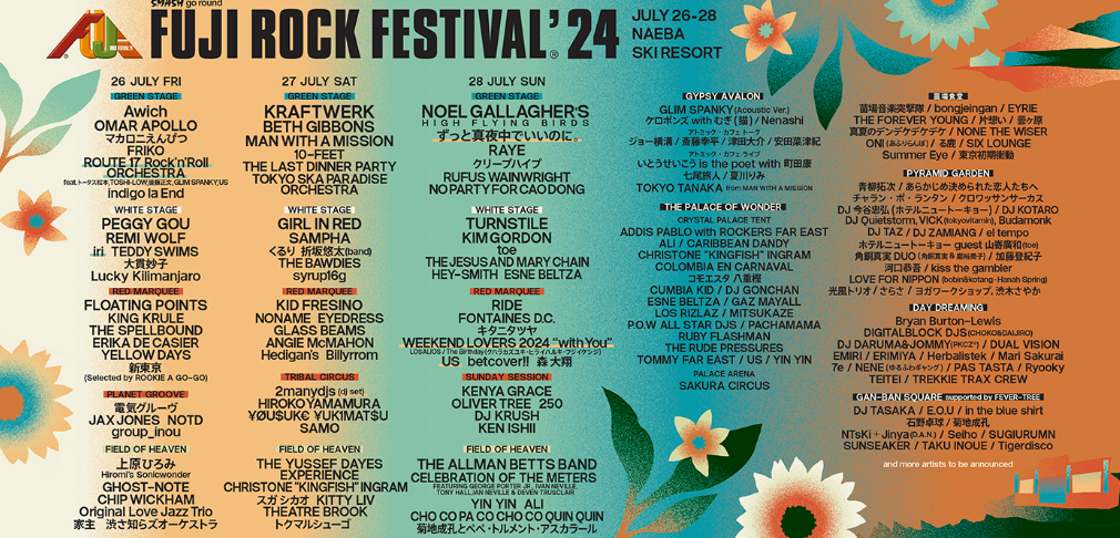 2024日本FUJI ROCK富士摇滚音乐节攻略（时间+地点+演出阵容+门票类型及购买+交通+住宿） - Extrabux
