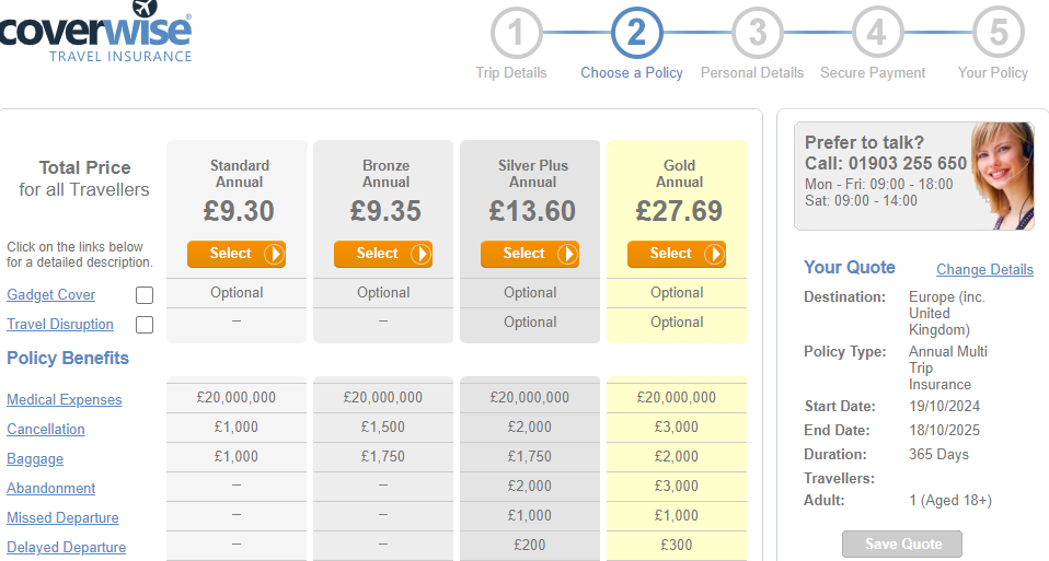 2025欧洲旅游保险Coverwise购买攻略（保险种类+价格+购买/取消/退订流程+高达20%返利）- 申根签必备！ - Extrabux