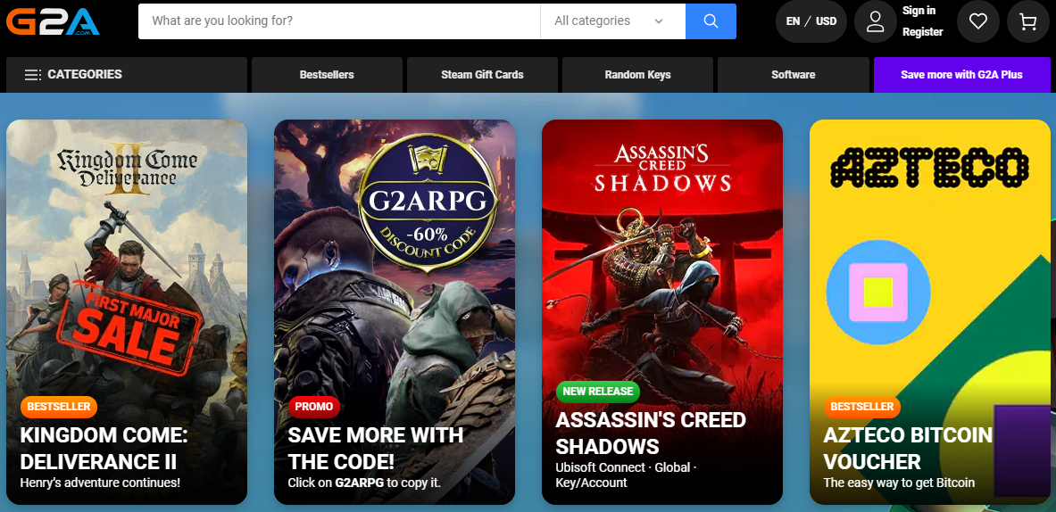 CDKeys vs. G2A vs. Instant Gaming: Comparison and Review 2025 - Extrabux