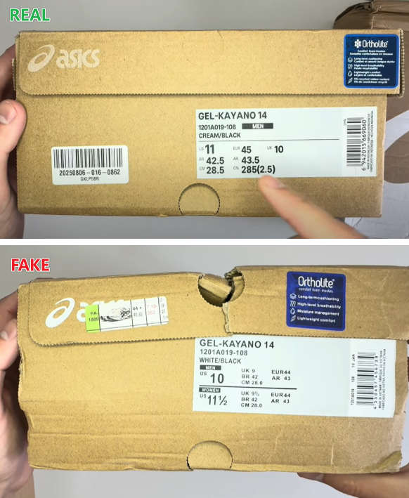 ASICS GEL-Kayano 14 Real vs. Fake Guide 2025: How Can I Tell If It Is ...